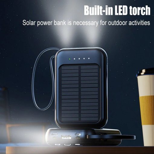 Solar Power Bank 20000mAh with LED Lights & Built-in Cables › Enchanted ...