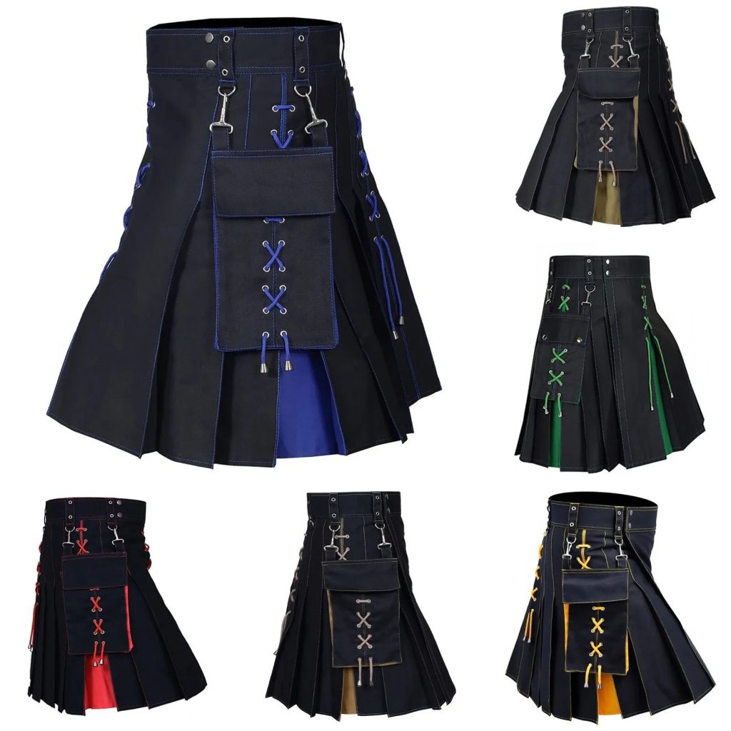 Men’s Kilt - Medieval Pleated Kilt - Vintage Scottish Traditional ...